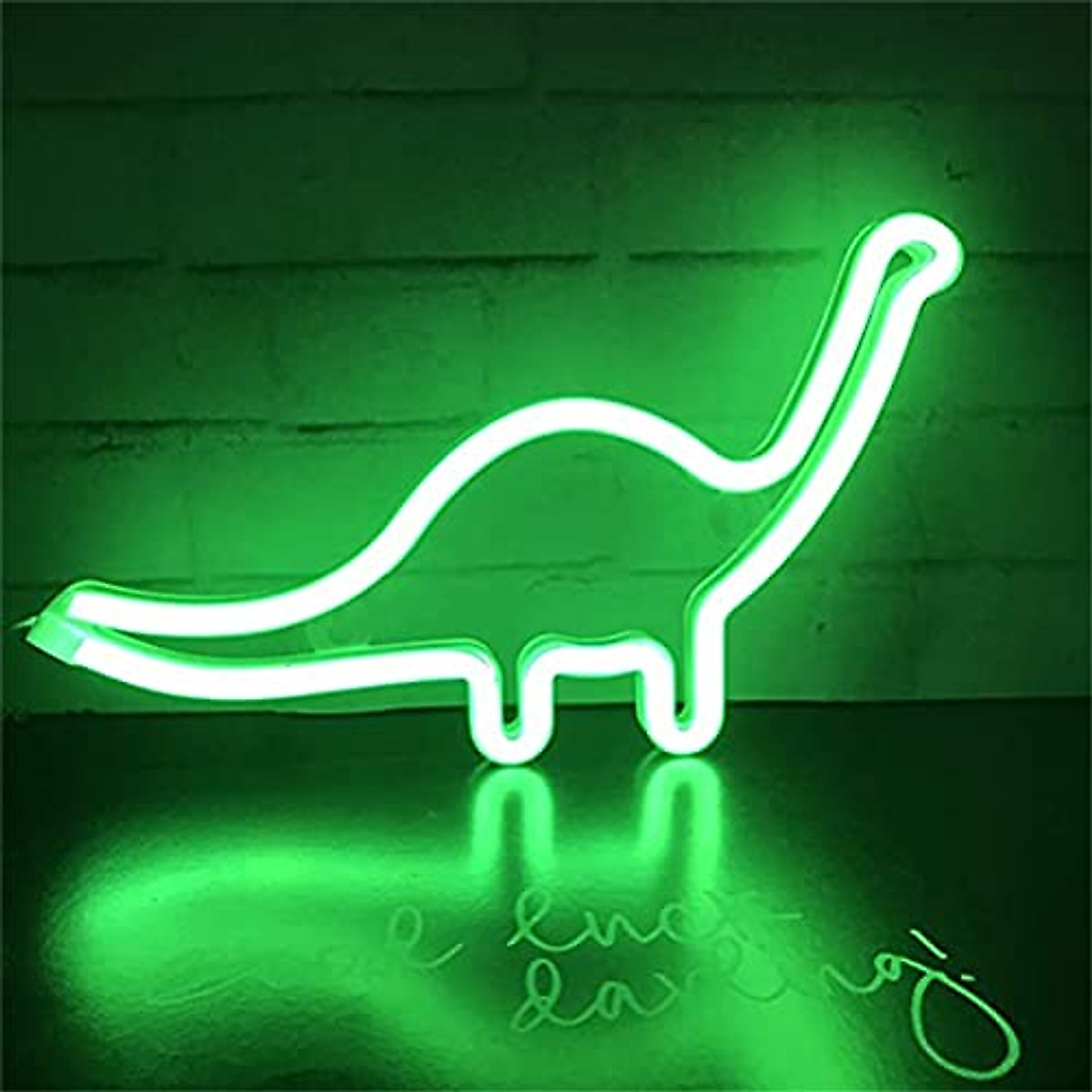 Nordstylee Led Neon Light Sign Dinosaur Sign Night Lights Wall Decor Home Decoration Light for Kids Room,Bedroom,Birthday,Wedding Party Gift (Dinosaur-Green)