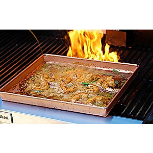 The Ove Glove BBQ & Oven Tray - Non-Stick, Reusable, and Easy to Clean Barbecue Grilling and Oven Accessory (Large, Copper)