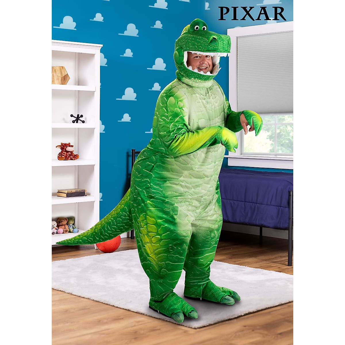 Fun Costumes Plus Size Deluxe Toy Story Rex Costume for Adults 2X Green