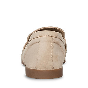 Steve Madden Womens Colorado Faux Suede Flat Loafers Tan 10 Medium (B,M)