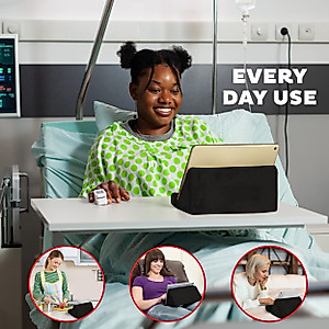 Ideas In Life iPad Pillow Holder Stand for Lap - Tablet Pillow for iPad - Universal Phone and Tablet Sofa Can Be Used on Floor, Desk, Chair, Couch - Black Color