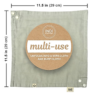 Kishu Baby Indi - GOTS Organic Muslin Bandana Scarf Bibs - Set of 5 (Pacific Bundle)