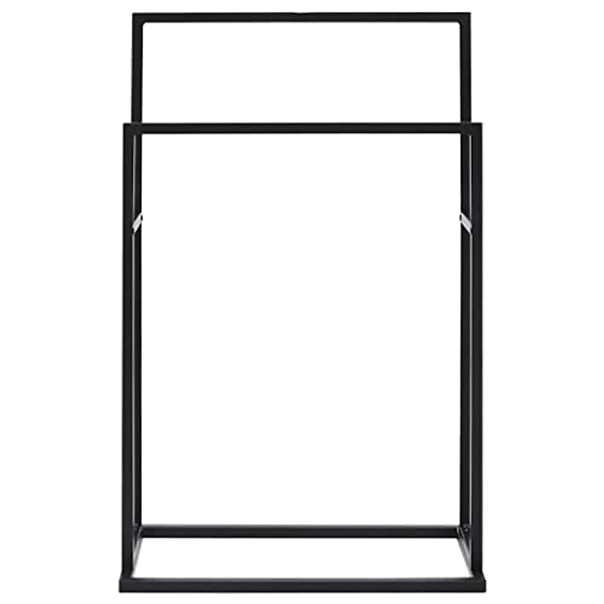 FAMIROSA Freestanding Towel Rack Black 18.9"x9.4"x30.9" Iron ( Weight: 4.59 lbs)