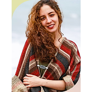 WILLBOND 3 Pieces Fit Dress Cinch Clip Vintage Sweater Shawl Clip Retro Cardigan Collar Clip Brooch Clip for Women(4.33 Inch,Black, White, Gray)