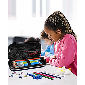 GANNEPIE 3D Decompression Stereo Cartoon Cute Pencil Case Holder EVA Carrying Pen Bag Pouch Simple Stationery for Adults Kids Purple Bear