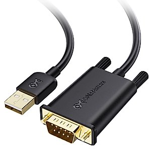 Cable Matters USB to Serial Adapter Male to Male Cable (RS232 to USB 2.0, Serial to USB, USB to DB9) 3 Feet, Support Windows 11/10/8/7/Vista/XP, macOS 11.0 or Later.