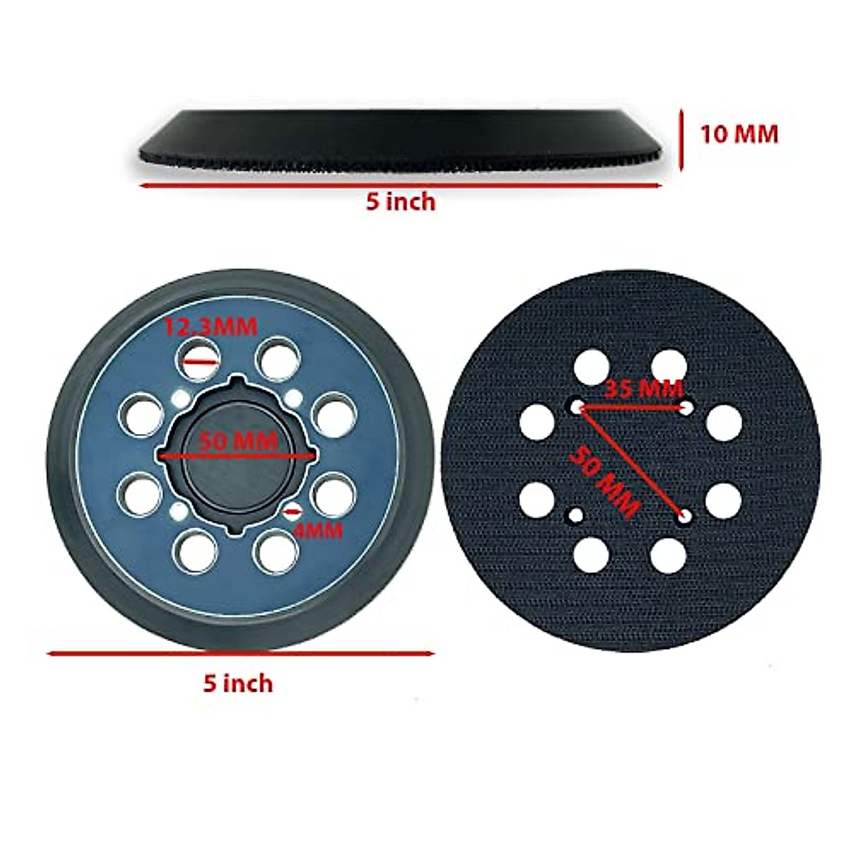HVAKHVA 2 PCS Replacement Sanding Pads for Dewalt, Orbital Sander Backing Pad Applied to DWE6421 /6421-B2 /6421-B3 /6421-BR/ 6421K/6423K
