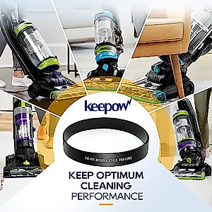 KEEPOW Vacuum Belt Compatible with Bissell PowerForce & Powerforce Helix Vacuum Cleaner 2191U 2191 2190 1240 1700 2692, Part #2031093, 4 Pack