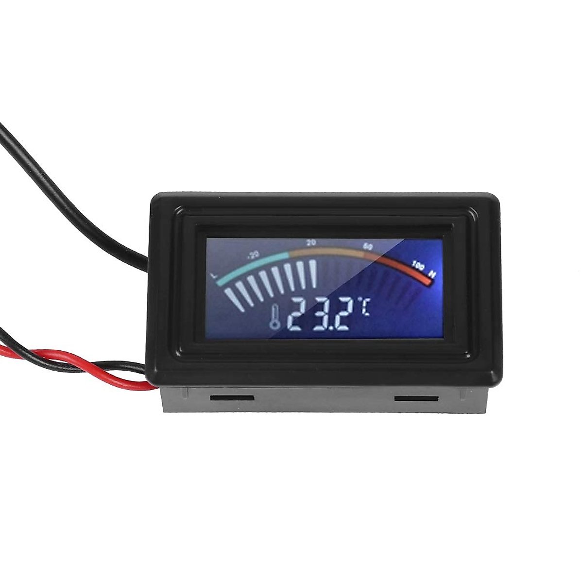 Pointer Display Thermometer with Waterproof Probe, PC G1/4 Thread Water Cooling System Temperature Meter for Computer Laptop