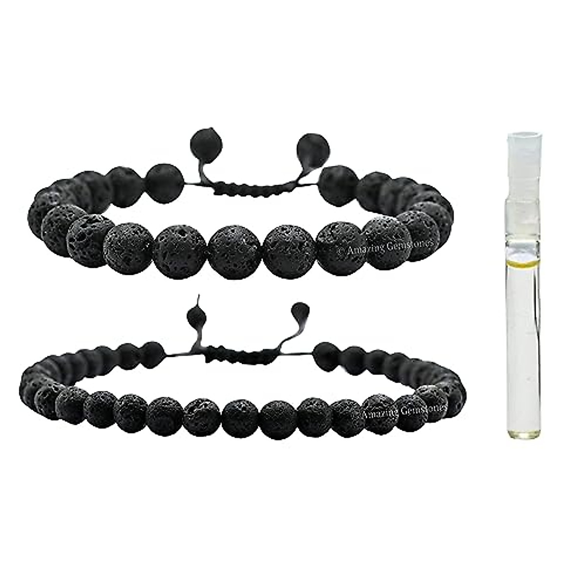 Mosquito Repellent Bracelets and Anklet Repeller with Essential Oil Refill Container - Lava Stone Camping Essentials Mosquito Bracelets for Adults Bug Repellent Bracelets - Pack of 2 Bug Bands