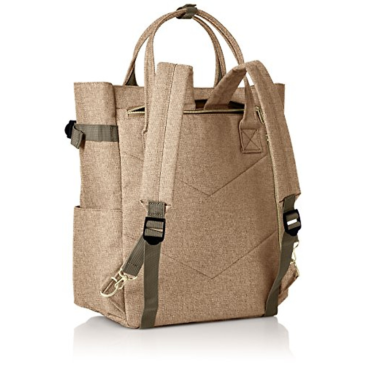 anello(アネロ) Women Regular 2-Way Tote Backpack, Biege