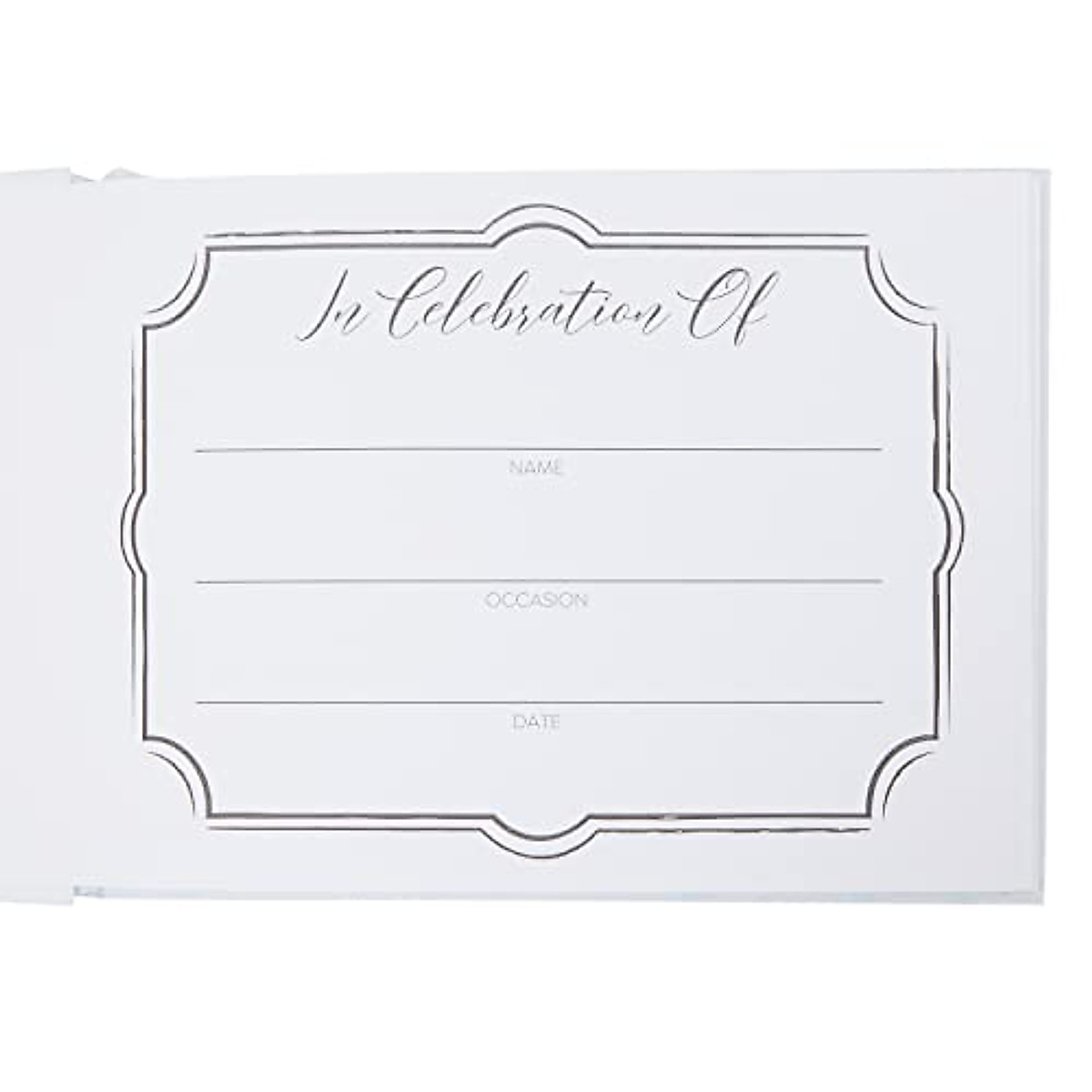 Floral Wedding Guest Book for Reception, Party, Baby Shower, Birthday (8.3 x 6.25 in, 56 Pages)