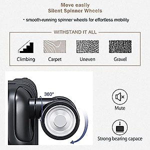 Merax Luggage Sets 3 Piece Suitcase, Hardside Suit case with Spinner Wheels Lightweight TSA Lock, Champagne, 20/24/28 Inch