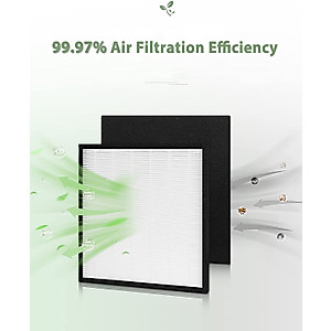 Future Way 2-Pack FLT5900 Filter J Compatible with Germ Guardian AC5900WCA Air Purifier, with 4 Carbon Filters, Part# FLT5900