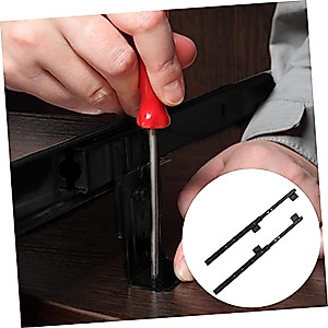 3 Pairs Keyboard Rails Desk Rail Rack Drawer- Design Rack Keyboard Slide Out Tray Cabinet Slides Computer Stand Practical Keyboard Stand Under The Stage Office Steel Cupboard