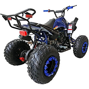 HHH 200cc Sports Quad ATV with LED Headlights Automatic Transmission with Reverse, Big 23"/22" Tires! (Red, Factory Package)
