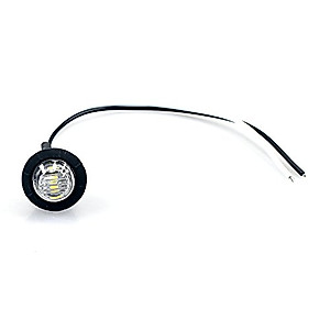 (Pack of 50) Madcatz Amber Light (Clear Lens) 3/4" inch Bullet Side Led Marker Trailer lights Clearance Indicator 12V DC