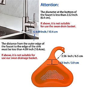 YouOKLight Kitchen Sink Drain Basket, Drain Basket for Kitchen Sink Food. Multifunctional Drainer Rack Sink strainers for Kitchen Sink Food Catcher, Kitchen Waste Drain Basket 4 PCS