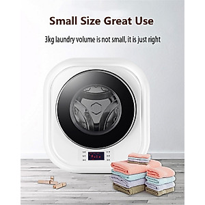 3kg Mini Wall-mounted Washing Machine, Full-Automatic Washing Laundry Machine with Hot Air Dryer, Underwear Washer with High Temperature Boiling, Space-Saving for Apartment Hotel Home