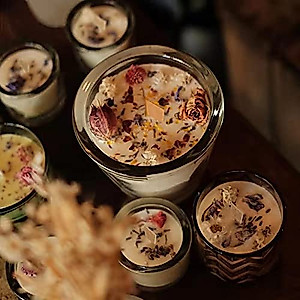 Visgaler 150 Pcs Upgrade Wood Wicks for Candle Making, Thickened Wood Wicks Made in USA, Smokeless Crackling Wooden Candle Wicks with Iron Stander, Glue Dot, Warning Labels and Gram Dry Flower(50 Set)