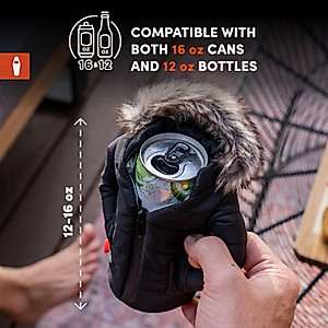 Puffin - The Pahka Parka - Insulated 12 oz Can Cooler I Beer Bottle & Soda Can Insulator, Keep Drinks and Beverages Cold - Sandy White