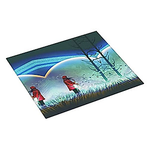 Guitar Girl Printed Drying Mat For Kitchen Ultra Absorbent Microfiber Dishes Drainer Mats Non-Slip Silicone Quick Dry Pad - 18 X 16inch
