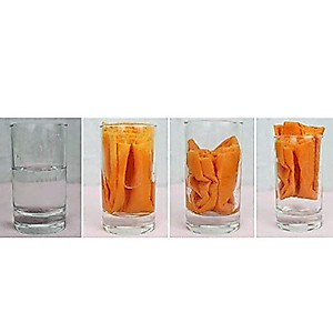 Super Shammy Cloth. The Newest Original German Shammy - Commercial Grade Drying Chamois. 7 Orange Large