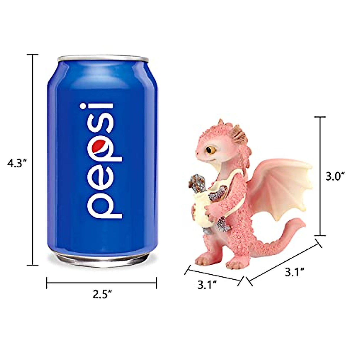 CYNOR Dragon Statue Fairy Garden Figurines for Adults Resin Home Decor Tiny Terrarium Cute Carrying Baby Ornaments