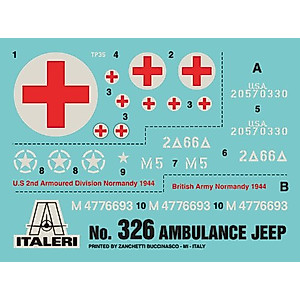 Italeri 510000326 – 1: 35 1/4 Ton 4x4 Ambulance Jeep