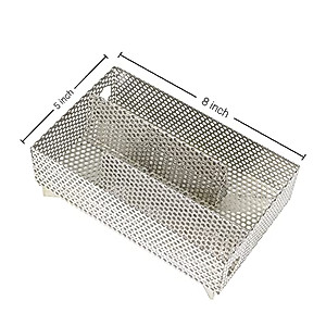 Meshscreen Pellet Maze Smoker Tray 5 x 8 Inch 12 Hours of Billowing Smoke, Suitable for hot and cold smoked grilled meat fish chicken beef,Compatible with a variety of grill smokers