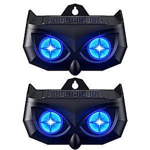 X-PEST Solar Nocturnal Animal Repeller 2 Pack Flashing Light Outdoor Weatherproof Farm Garden Lawn Effective Repellent Device for Cat Bird Fox Skunk Powerful Coyote Deterrent Predator for Chicken Coop
