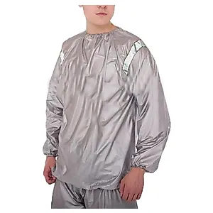 Heavy Duty Sauna Suit For Women Men Exercise Weight Loss Gym Fitness Workout Reflective Trim Sweat Sauna Suit (Grey, Large-X-Large)