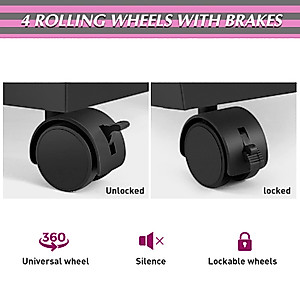 Artist hand Manicure Table, Nail Table, Nail Beauty Manicure Desk, Wrist Cushion, Lockable Wheels, Storage Drawers, Electric Downdraft Vent, White