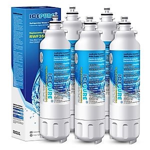 ICEPURE ADQ73613401 Refrigerator Water Filter Replacement for LG LT800P, Kenmore 9490, 46-9490, ADQ73613403, ADQ73613402, LSXS26326S, LSXS26366S, LMXC23746S, LMXC23746D, LMXS30776S, RWF3500A, 5PACK