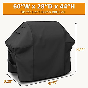 X Home 60-inch Grill Cover for Weber Genesis 310/330, Rec Tec RT-700, Genesis II 315/335, Charbroil, Nexgrill, Brinkmann, Broil King and More 3-5 Burner BBQ Grill, Universal 56-60" Gas Grill