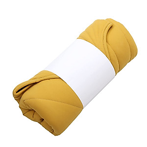 VARIPOWDER Baby Play Mat,45.3x50inch Cotton Crawling Cushion, Kids Room Rug Floor Gym,Soft Washable Non-Slip Room Decor Floor Rug, Activity Floor Carpet,Photo Studio Prop(Yellow)