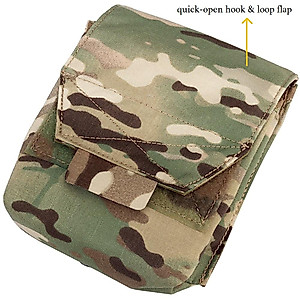 GYDEHUTJ Molle Multi-Use Pouches, Tactical 5.56 7.62 Magazine Pouch GP Storage Bag 2 in 1 for Duty Belt Vest