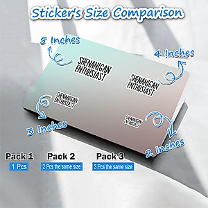 Shenanigan Enthusiast Sticker, Sarcasm Sticker, Shenanigan Sticker, Funny Mom Sticker, Water Assitant Die-Cut Funny Decals for Laptop, Phone, Water Bottles, Kindle Sticker