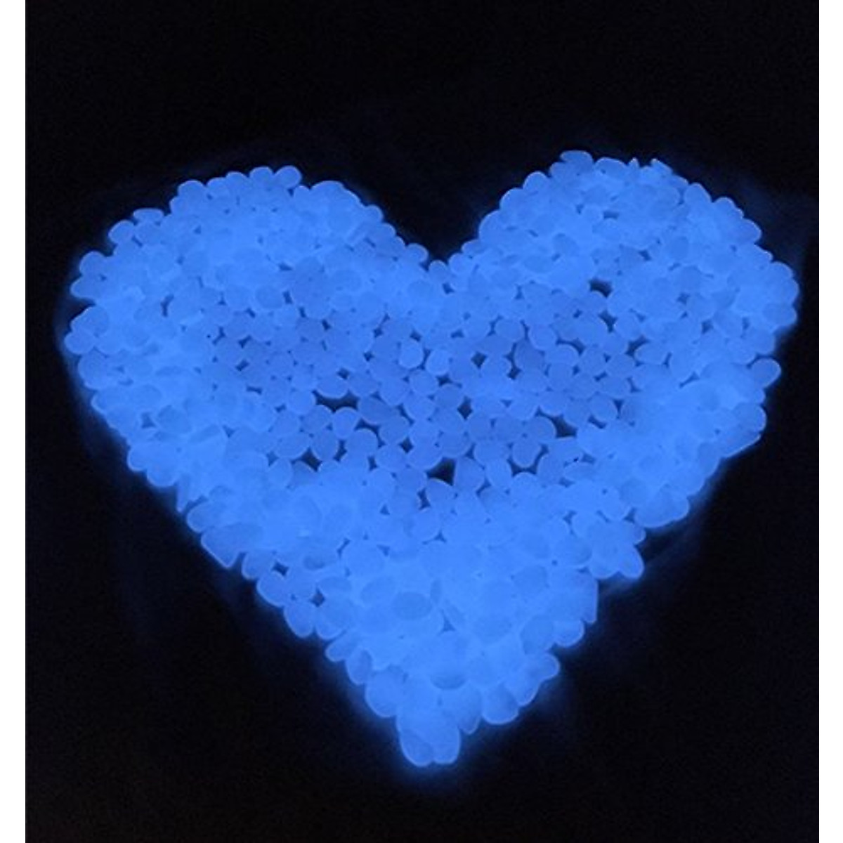 TR318 Glow in The Dark Garden Pebbles Stone for Walkway Yard and Decor DIY Decorative Gravel Stones in Blue(100PCS)