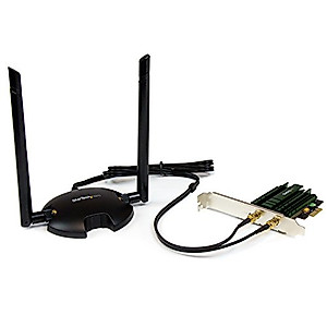 StarTech.com PCI Express AC1200 Dual Band Wireless-AC Network Adapter - PCIe 802.11ac WiFi Card - 2.4 / 5GHz Wireless-AC Card, TAA (PEX867WAC22)