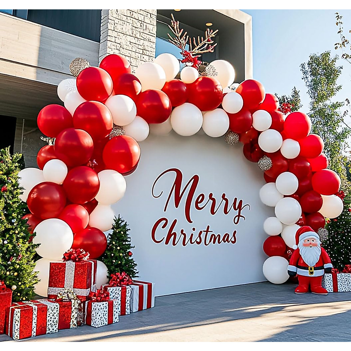 Red Balloons Double Stuffed Red Balloons Different Sizes Latex Ruby Red Balloon Garland Matte Premium Red Balloon Arch Kit for Birthday Wedding Baby Shower Mother's Day Christmas Party decorations