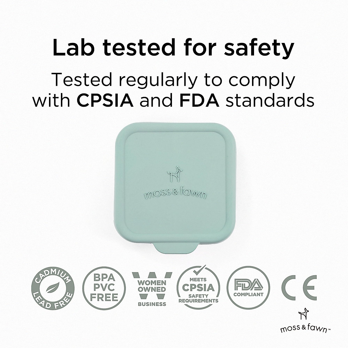 Moss and Fawn Ice Cube Tray, Forage Feeder Freezer Mold for Breast Milk, Formula, Bone Broth, Purees, and Baby Food - Fern