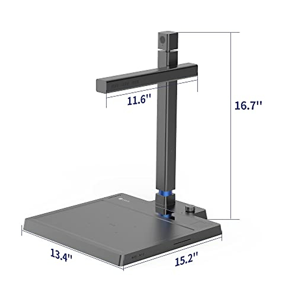 CZUR Shine 500 Surface Pro DC Document Scanner, 5MP Document Camera + 2MP Webcam+ Working Surface, A4 Scanner for Computer/Laptop, 180+ Languages OCR, Fast Scan 1s/Page, for PC/Mac