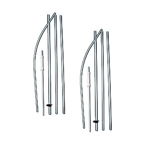 Smoke Shop/Vape Shop - 2 Pack of Swooper Feather Flag Sets - Includes 2 Swooper Feather Flags (Pictured), 2 Flagpoles, and 2 Ground Spikes