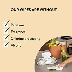 The Honest Company Clean Conscious Unscented Wipes | Over 99% Water, Compostable, Plant-Based, Baby Wipes | Hypoallergenic for Sensitive Skin, EWG Verified | Rainbow, 72 Count