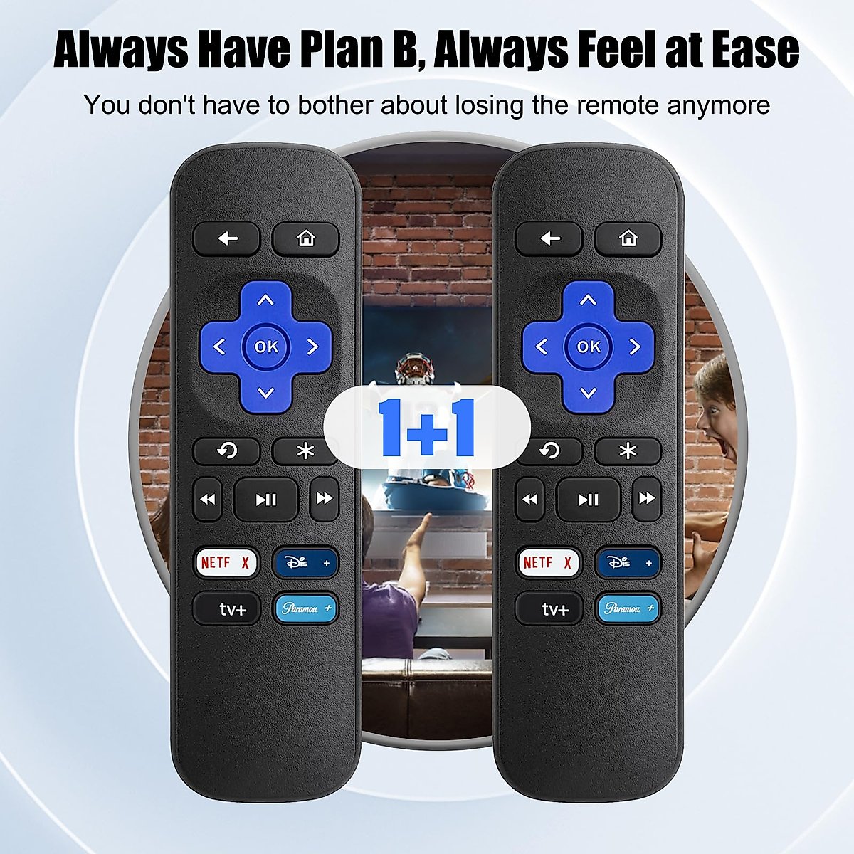 Universal Replacement Remote Control Compatible with Roku Express，for Roku Box, for Roku Player，for Roku Premiere，Compatible for Roku 1/2/3/4 (HD,LT,XS,XD).(NOT for Roku Stick and Roku TV)(Pack of 2)