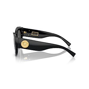 Versace Woman Sunglasses Black Frame, Dark Grey Lenses, 51MM