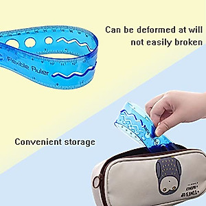 4 Packs Colorful Deformable Soft Plastic Ruler, Metric Transparent Flexible Ruler 12 inch,Straight Rulers for Schools, Offices, Families, and Kids, in Centimeters and inches