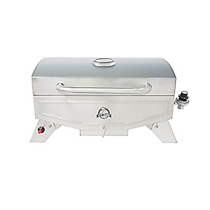 Pit Boss Grills PB100P1 Pit Stop Single-Burner Portable Tabletop Grill , Grey