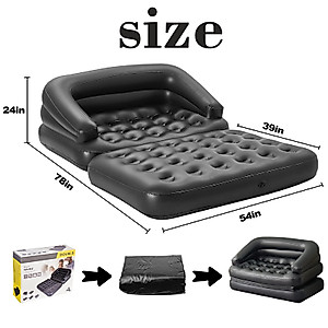 DIMAR GARDEN Inflatable Couch Blow Up Couch Mattress,Outdoor Air Sofa Bed for Camping,Full Size